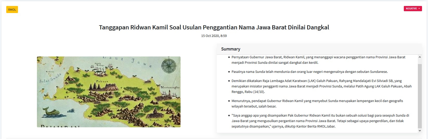 Wacana Ubah Nama Jawa Barat Menjadi Provinsi Sunda - Netray