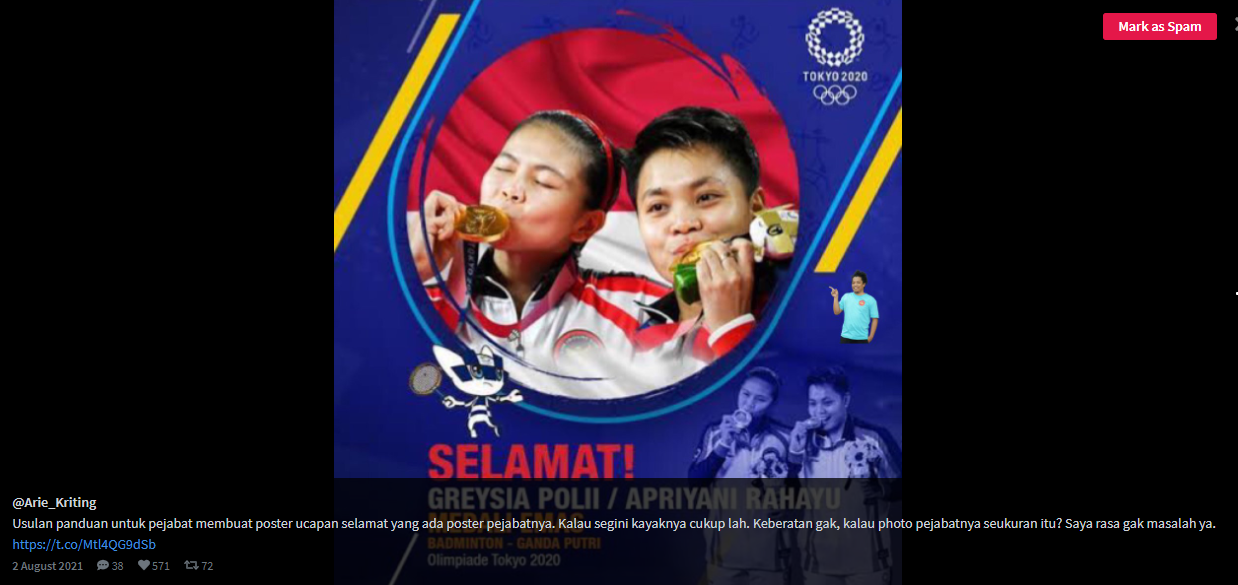 Greysia Polii/Apriyani Rahayu Sabet Emas Olimpiade, Warganet Gusar atas ...